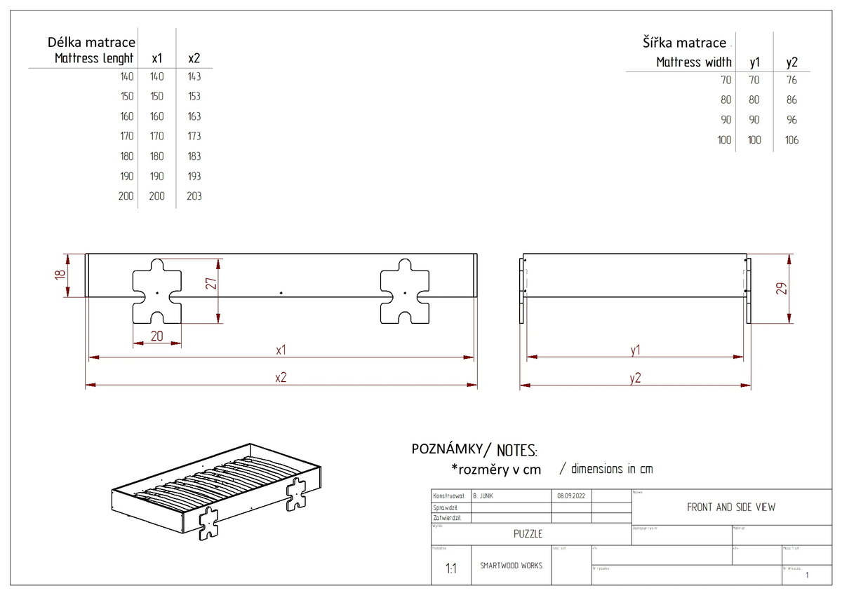 Universal Puzzle bed - white - banaby.eu