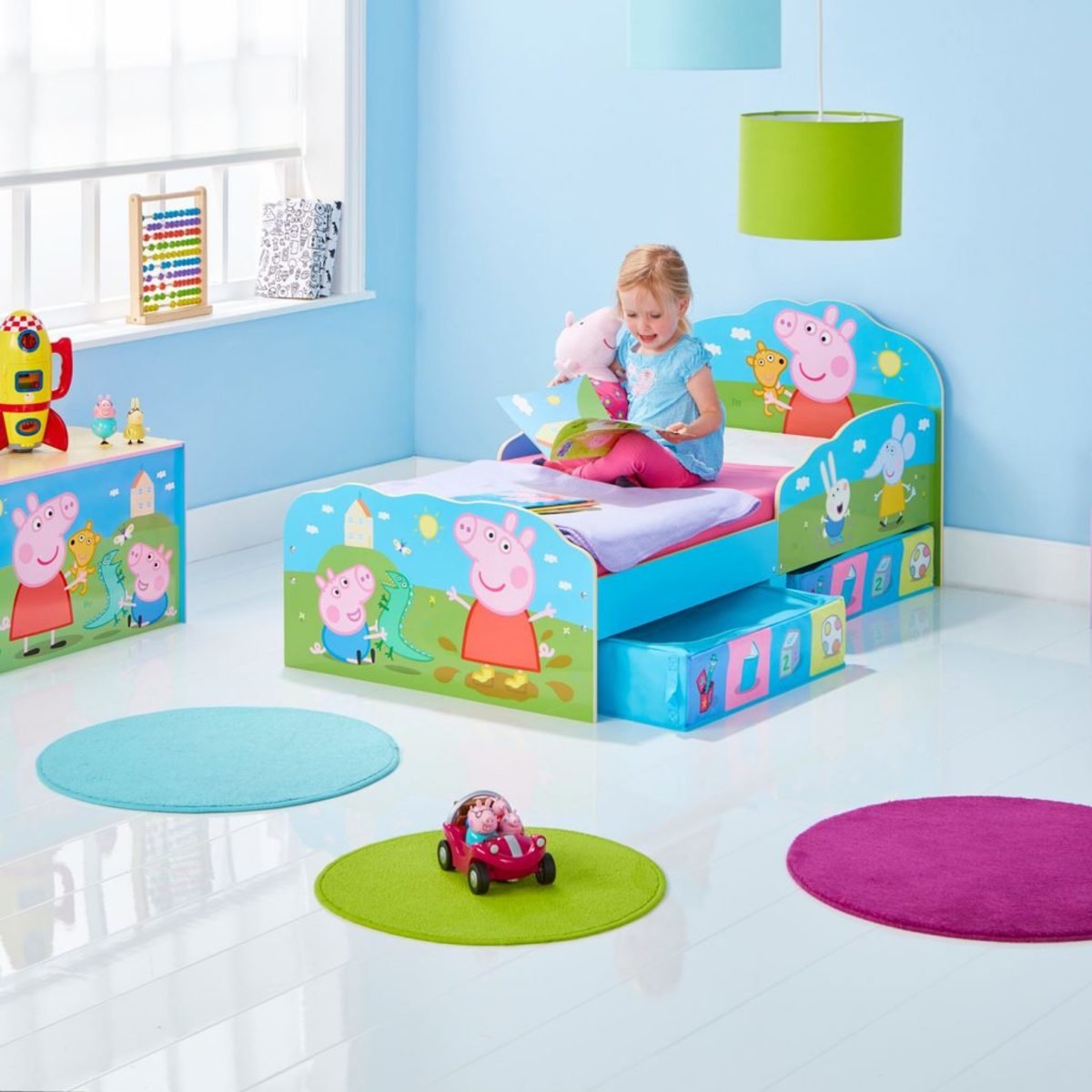 Children bed Peppa Pig with storage boxes - banaby.eu