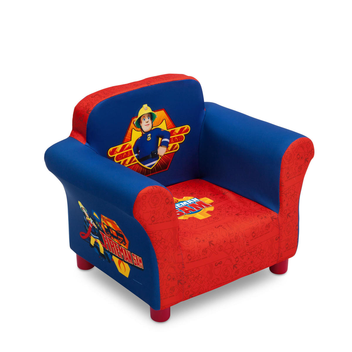 Disney Fireman Sam Children's Upholstered Armchair - banaby.eu