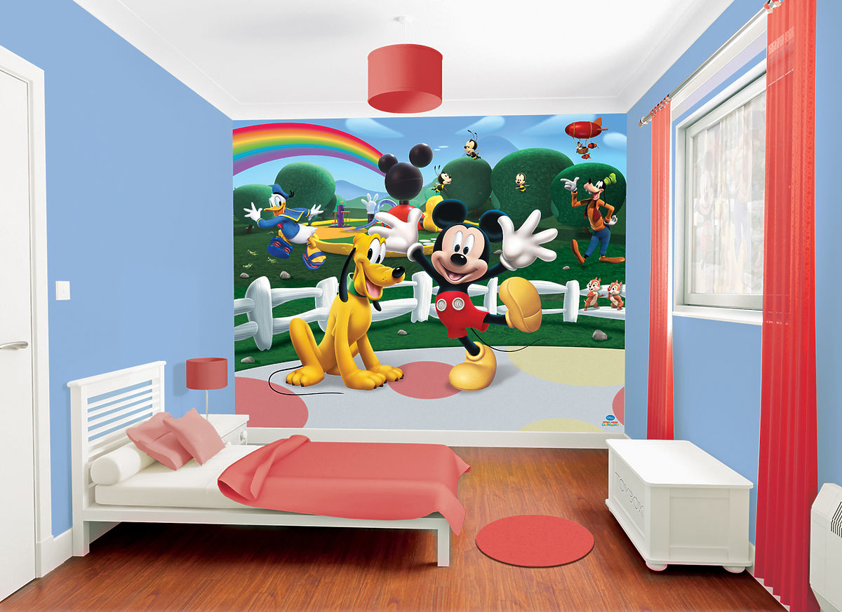 3D Mickey Mouse Clubhouse Wall Mural - banaby.eu