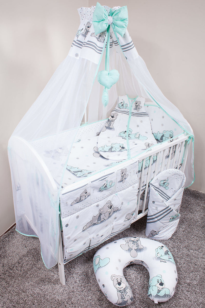 Crip bedding set 135x100cm Dreamer green - banaby.eu