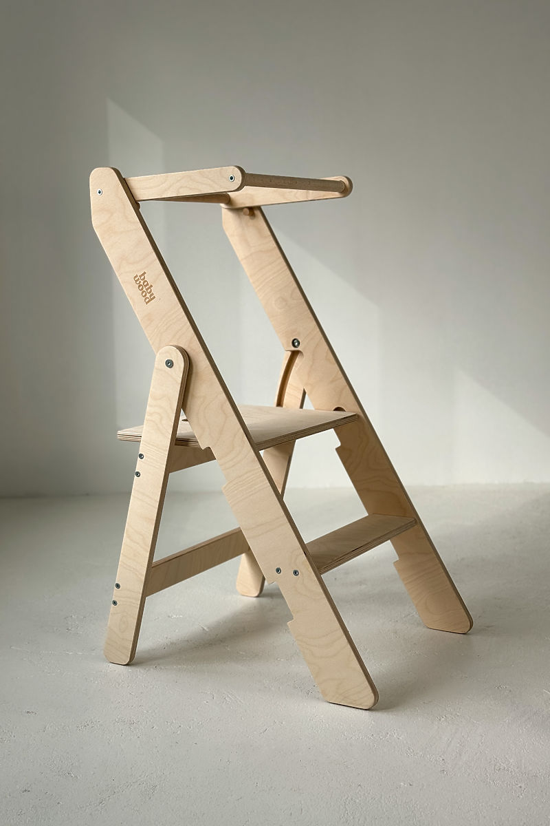 Folding Learning Tower - Natural - banaby.eu